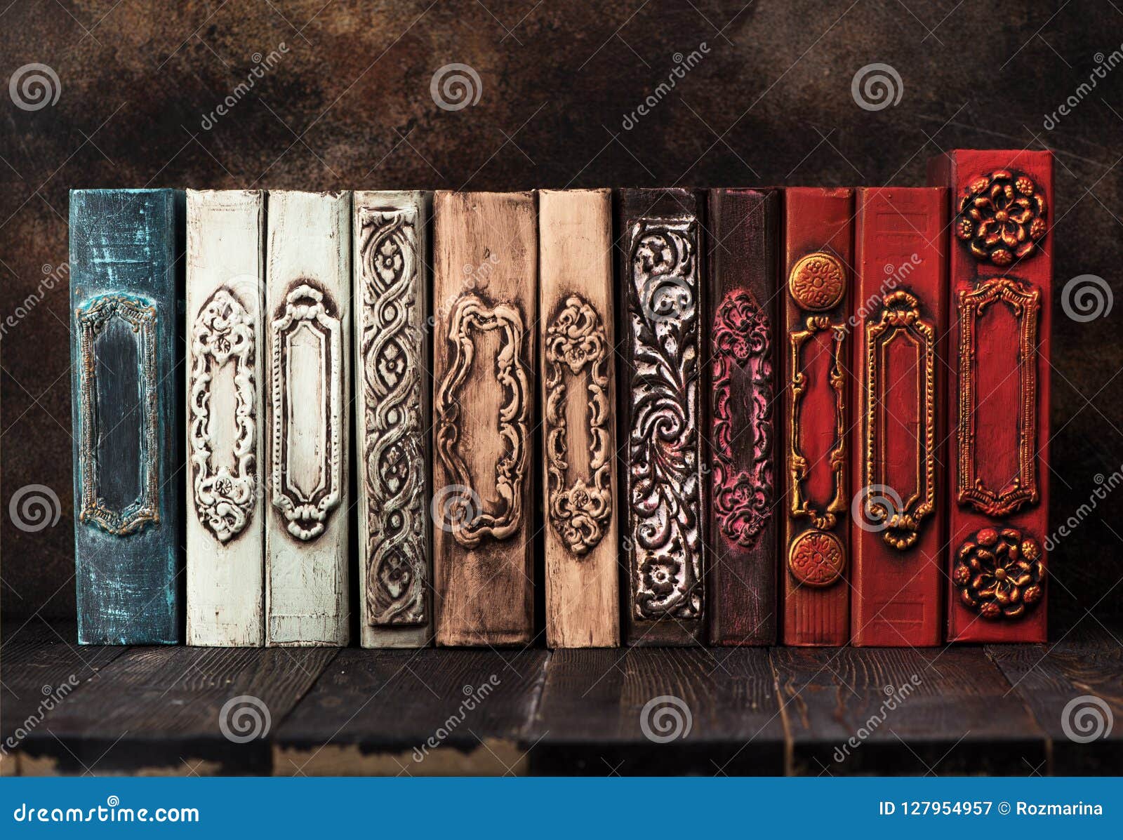 Stack of vintage books stock image. Image of retro, antique - 127954957