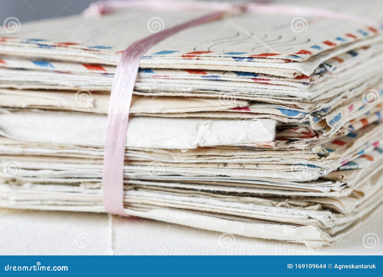 Stack of vintage letters stock photo. Image of send - 169109644