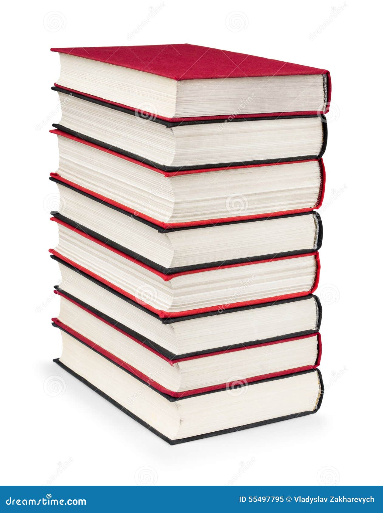 Stack of Vintage Red and Black Books Stock Image - Image of background ...