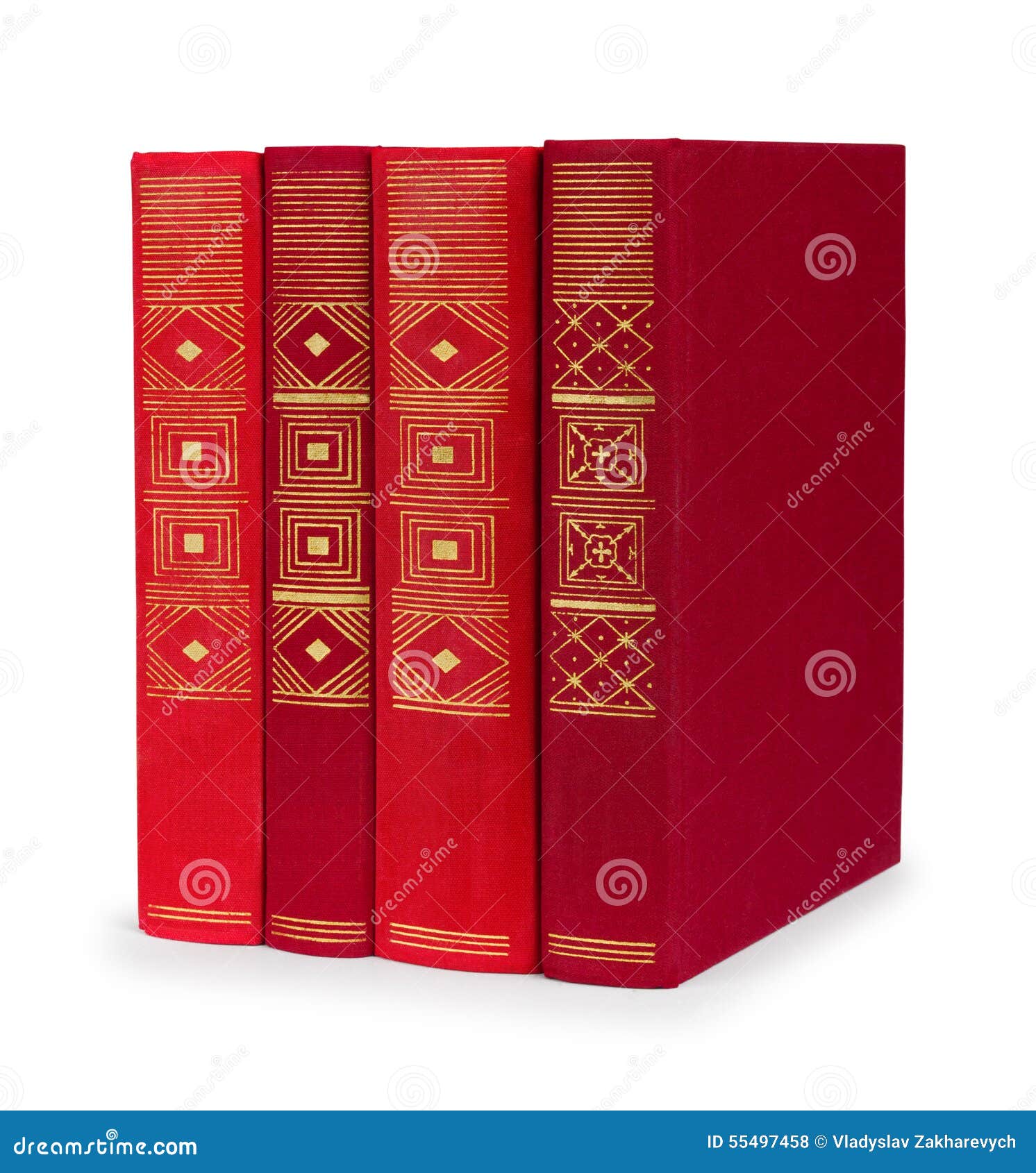 Stack of vintage red books stock photo. Image of media - 55497458