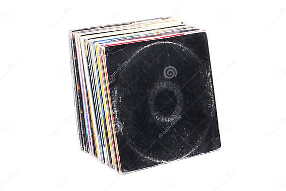 Stack of vinyl records stock image. Image of collection - 21717385