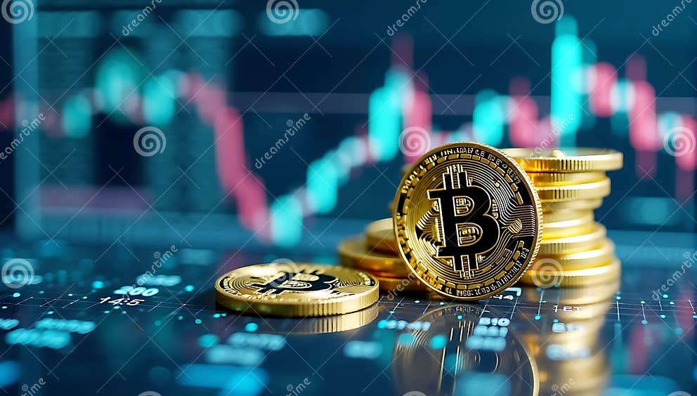 A Stack of Virtual Coins Displayed on a Digital Ledger, Symbolizing ...