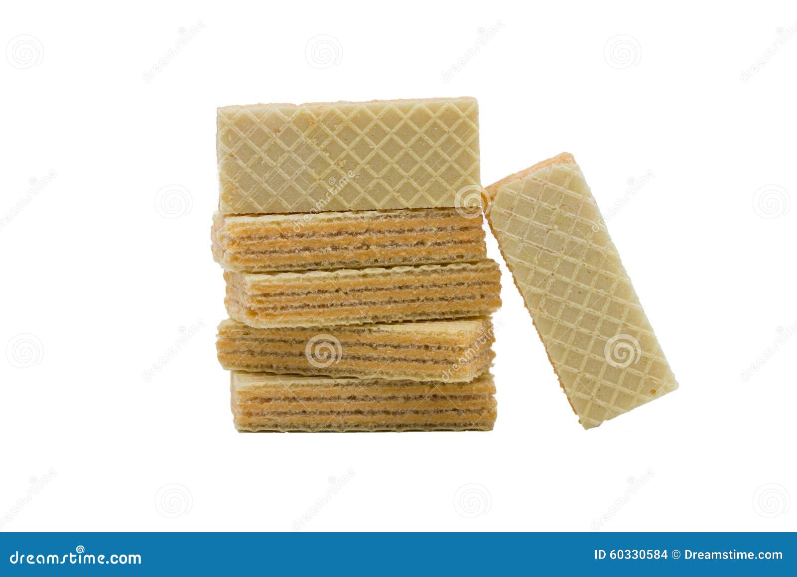 Stack Wafer on a White Background Stock Photo - Image of stack, white ...