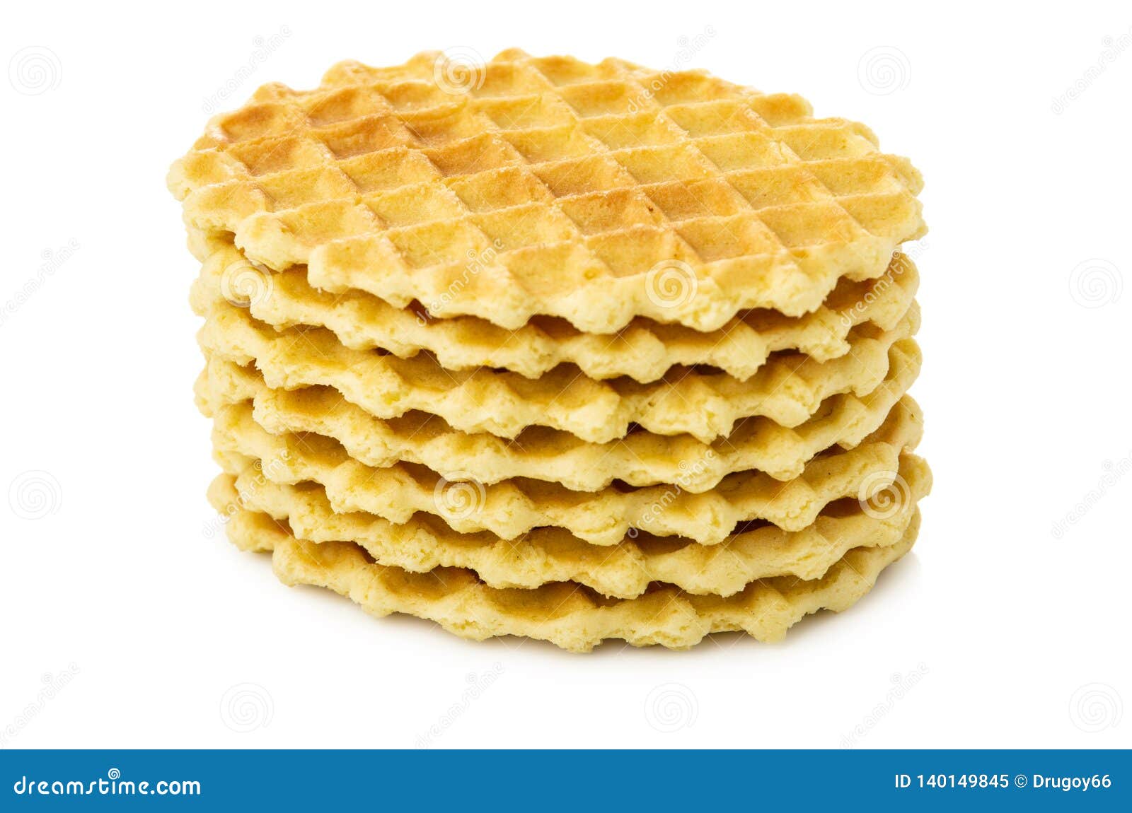 Stack of Wafers Isolated on White Stock Image - Image of close, studio ...