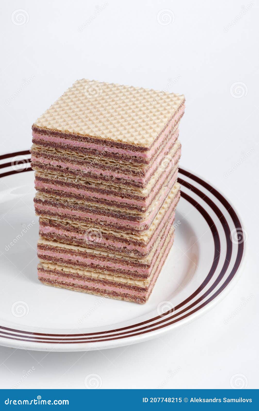 Stack of wafers stock image. Image of snack, background - 207748215