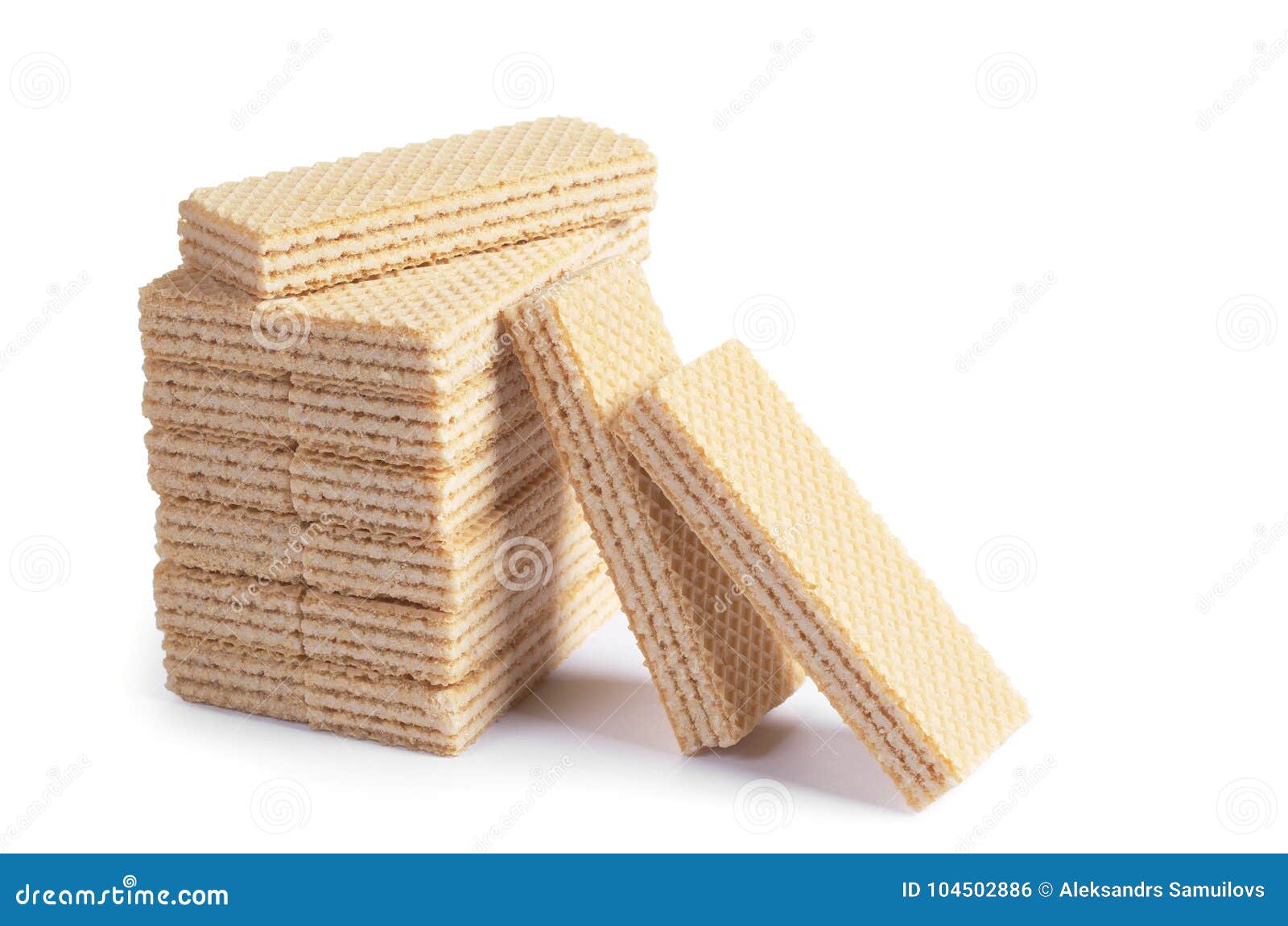 Stack of wafers stock photo. Image of sweet, baked, confection - 104502886