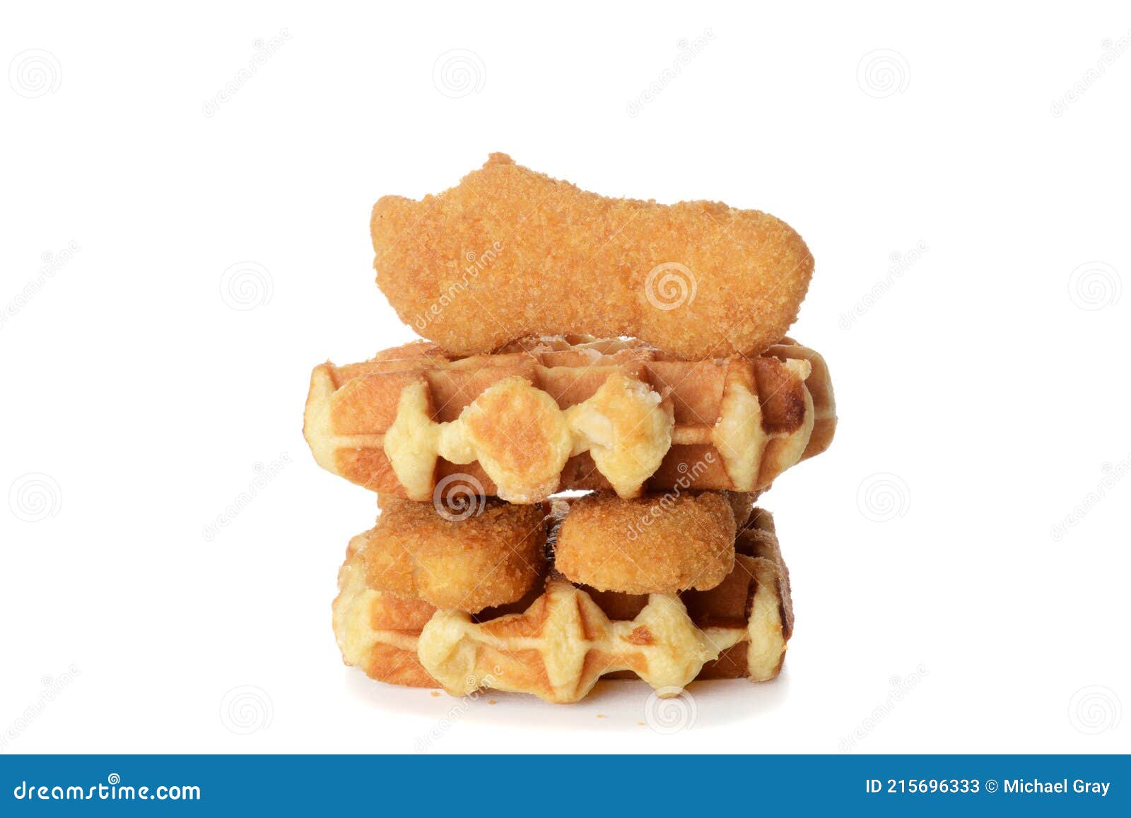 Stack of Waffle and Chicken Tenders Stock Image - Image of brunch ...