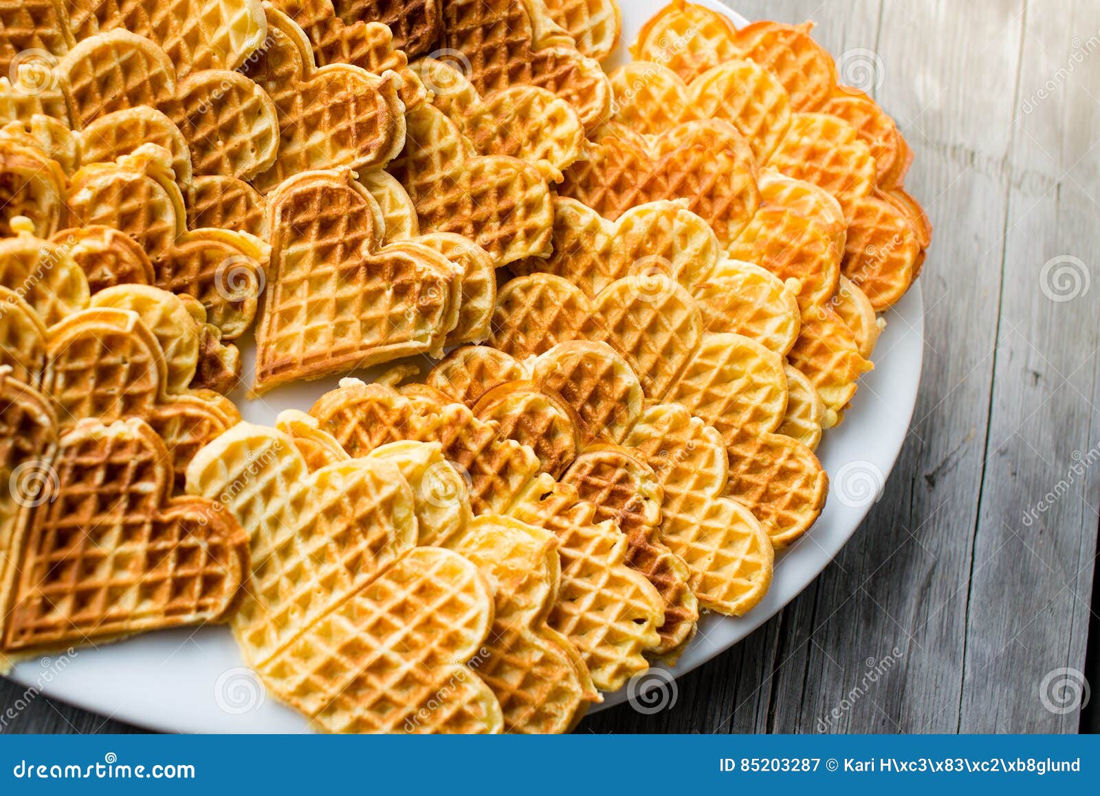Stack of Waffles on a Plate Stock Image - Image of sweet, cuisine: 85203287