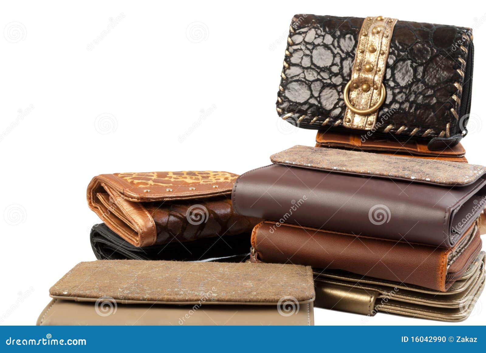 Stack of Wallets #3 | Isolated Stock Photo - Image of collection, group ...