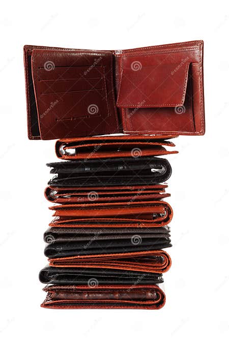 Stack of Wallets #5 | Isolated Stock Photo - Image of individuality ...