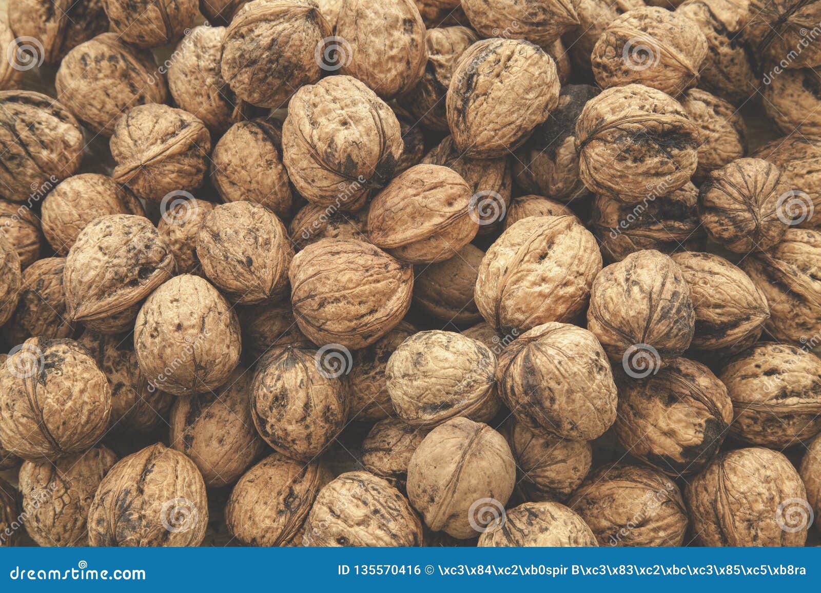 Stack Walnuts on Background Stock Photo - Image of isolated, background ...