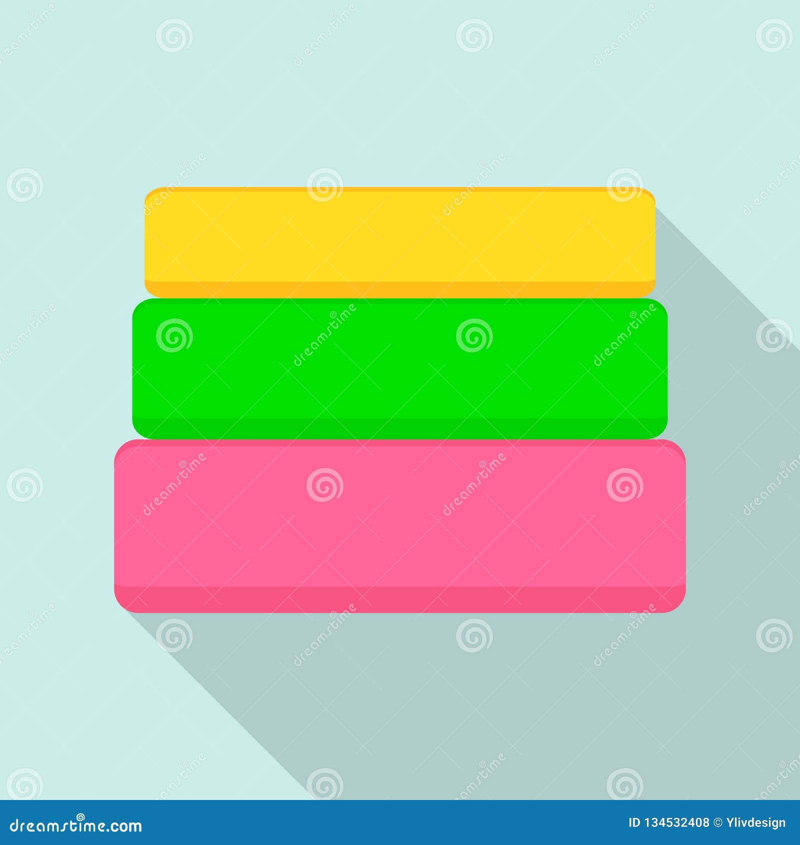 Stack of Washed Clothes Icon, Flat Style Stock Vector - Illustration of ...