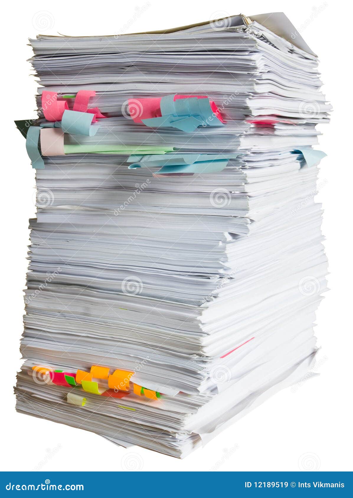Stack of waste paper stock image. Image of heap, paper - 12189519