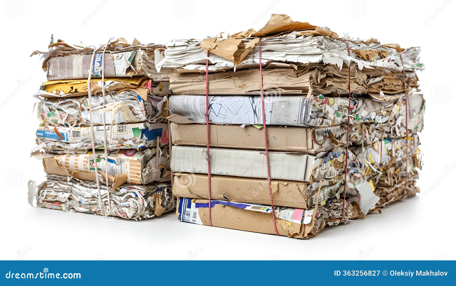 Stack of Waste Paper Isolated on White Stock Image - Image of business ...