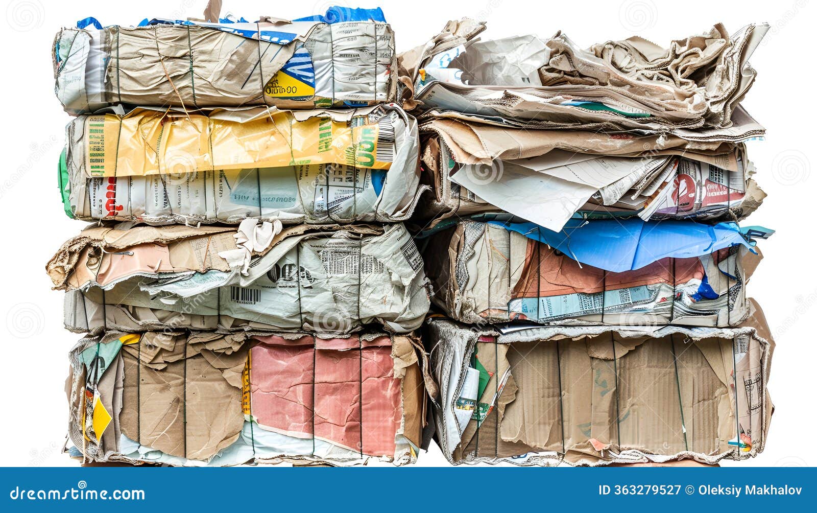 Stack of Waste Paper Isolated on White Stock Image - Image of heap ...
