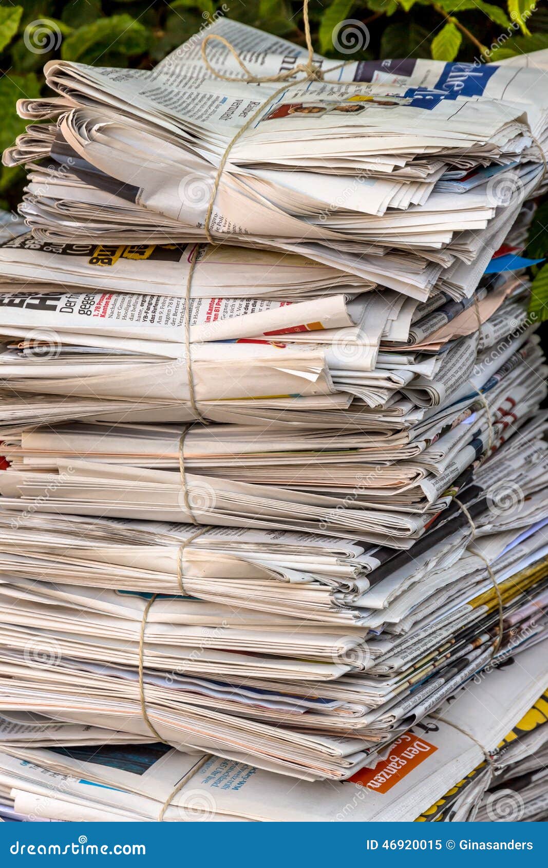 Stack of Waste Paper. Old Newspapers Stock Image - Image of stack ...