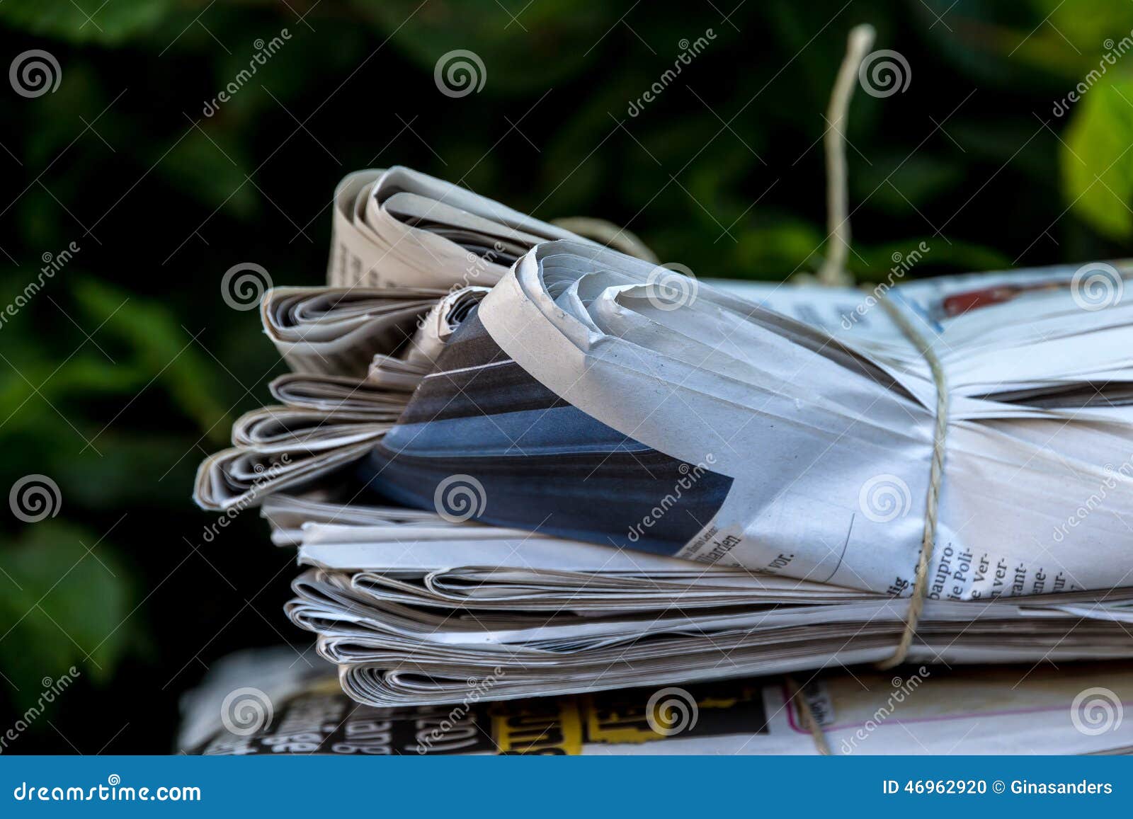 Stack of Waste Paper. Old Newspapers Stock Photo - Image of local ...