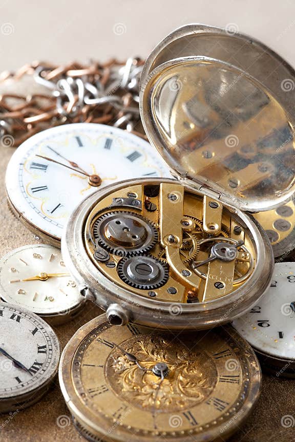 Stack of watches stock image. Image of close, gold, clockwork - 15062667