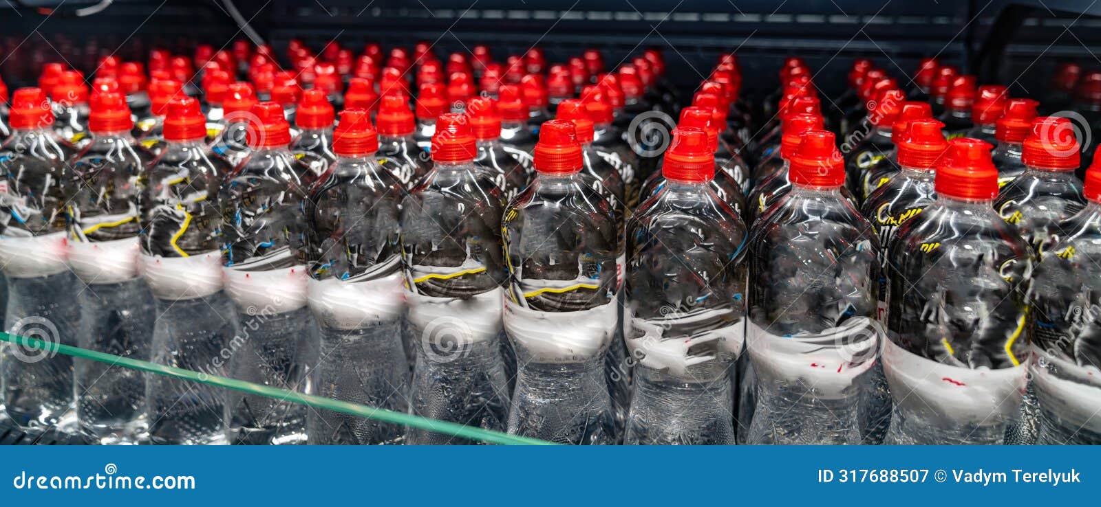 Stack of Water Bottles. Plastic Bottled Storage Stock Image - Image of ...