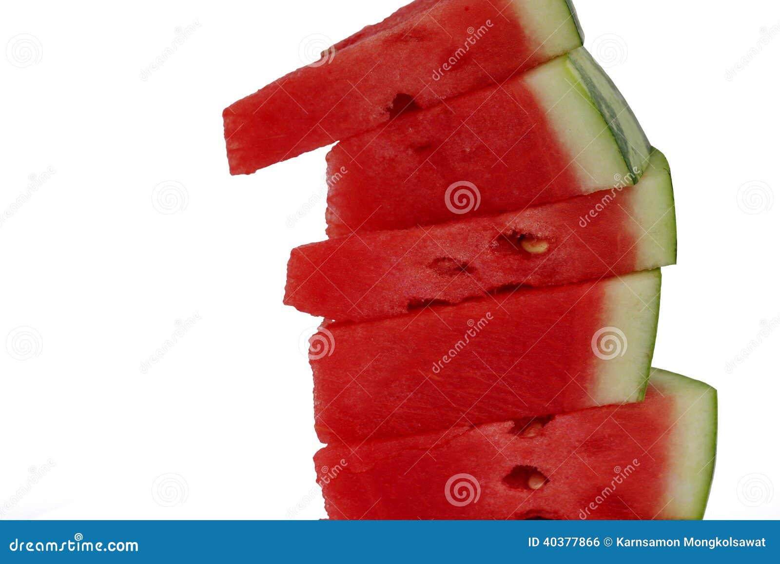 Stack of Watermelon Slices on White Isolated Stock Photo - Image of ...