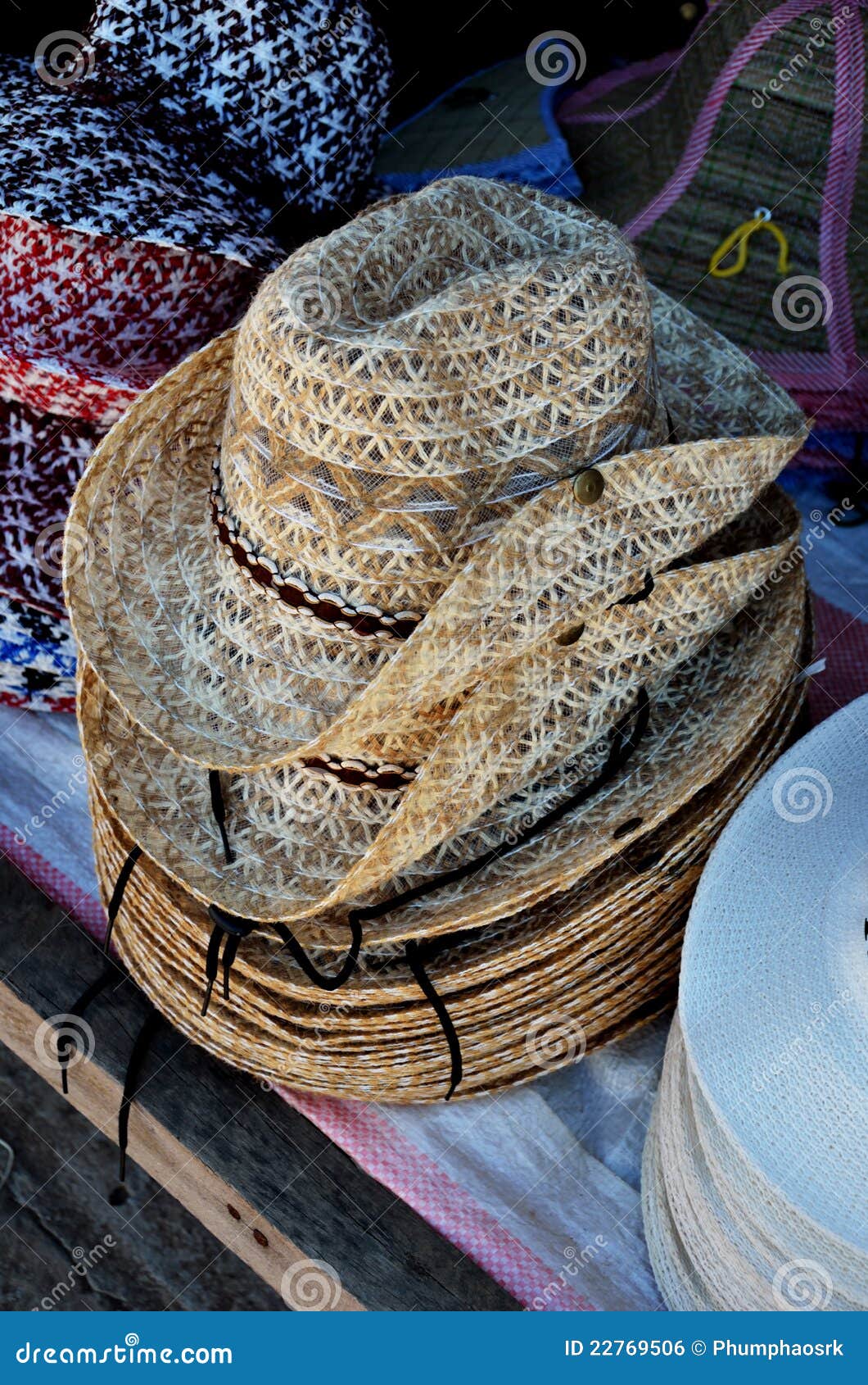 Stack of Weaved Hats stock photo. Image of vintage, sombrero - 22769506
