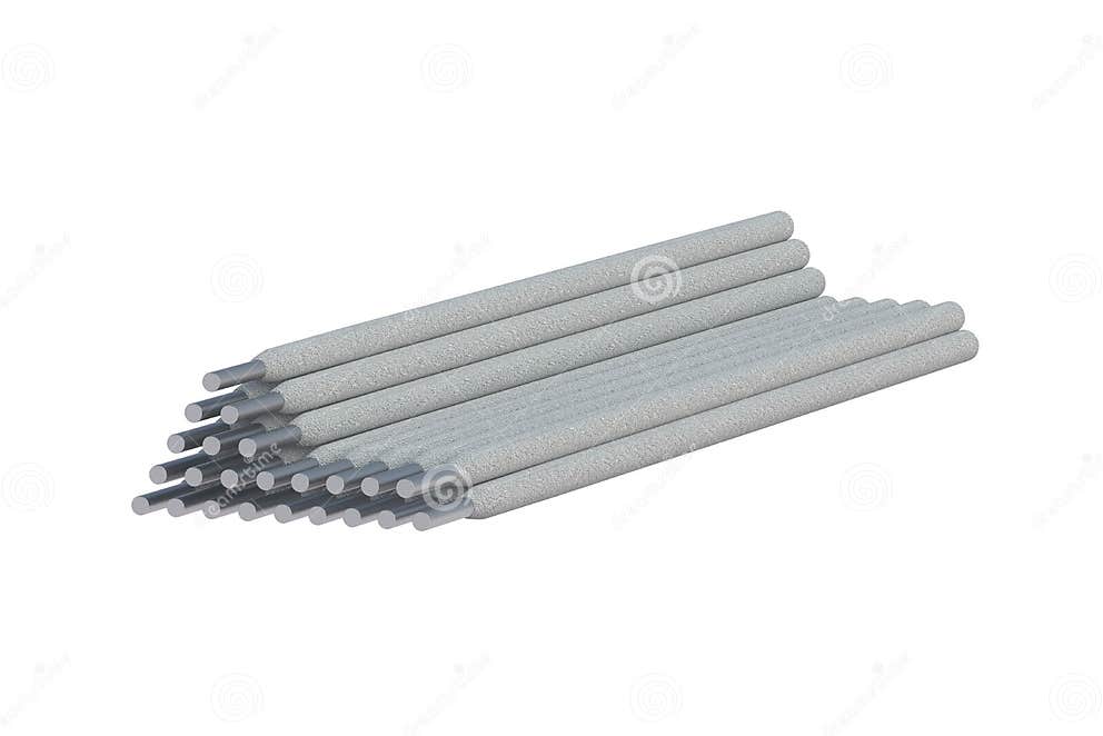 Stack of Welding Electrodes Isolated on White Background Stock ...