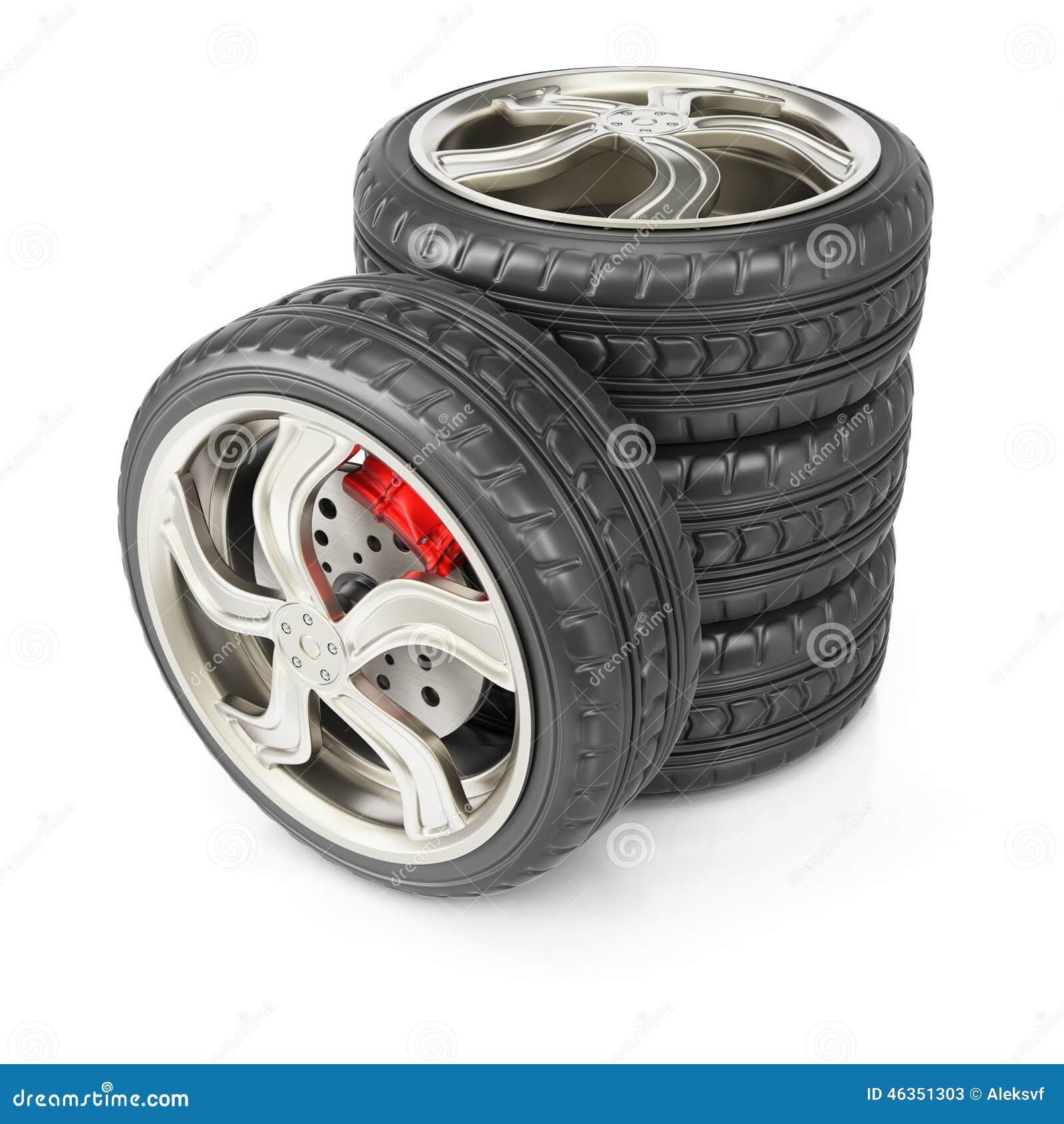 Stack Of Wheels. Isolated. Front View Stock Image | CartoonDealer.com ...
