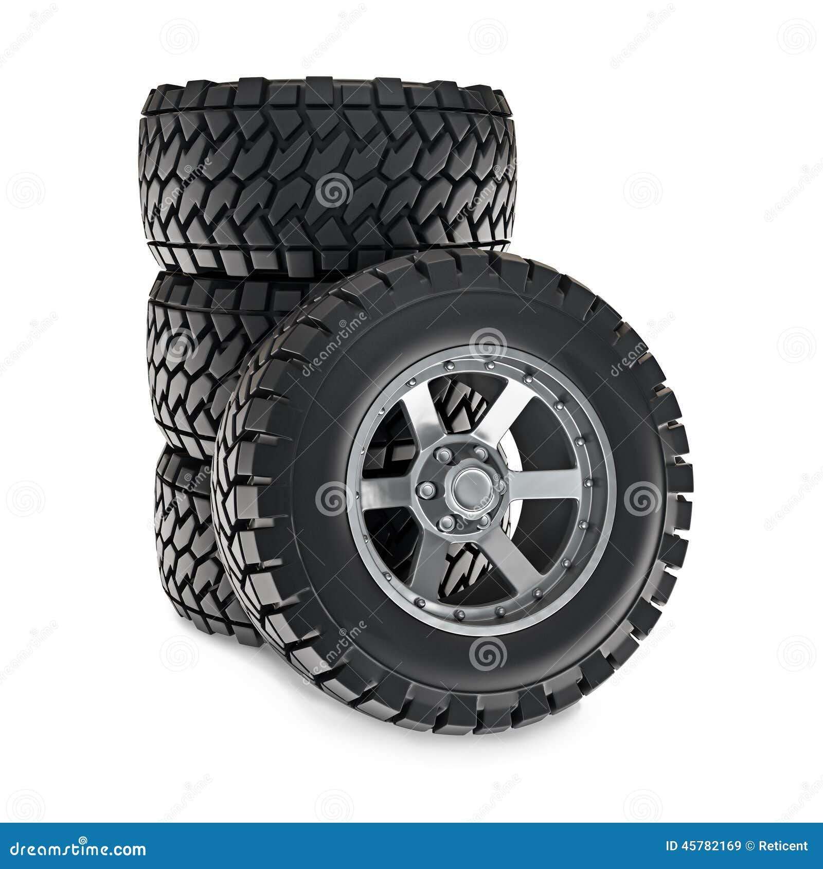 Stack of wheels stock illustration. Illustration of aluminum - 45782169