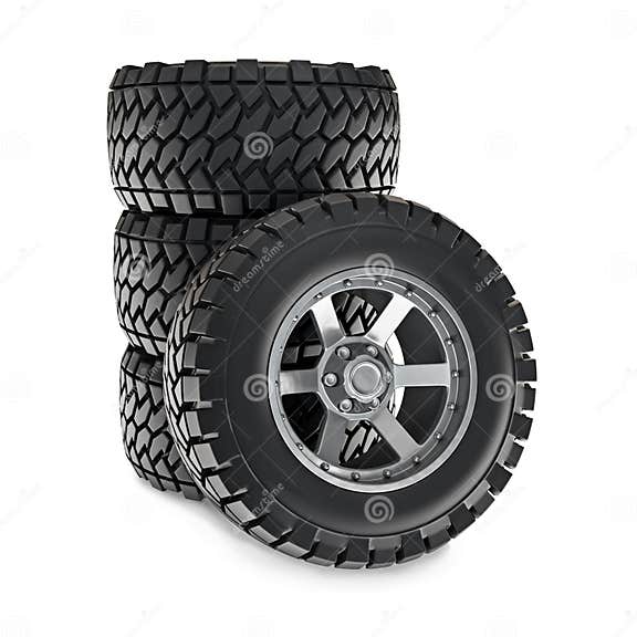 Stack of wheels stock illustration. Illustration of aluminum - 45782169