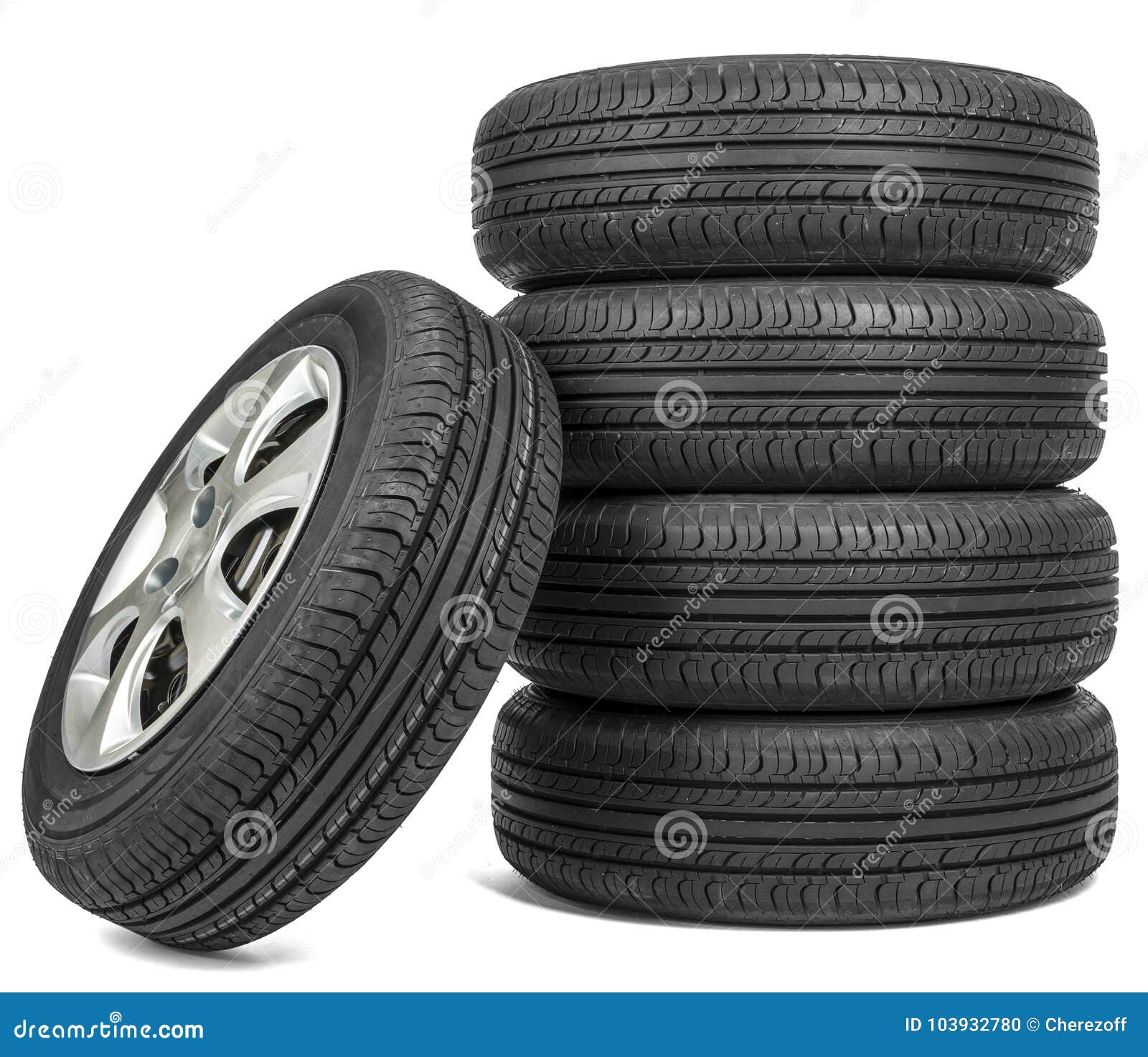 Stack of wheels stock photo. Image of automotive, pattern - 103932780