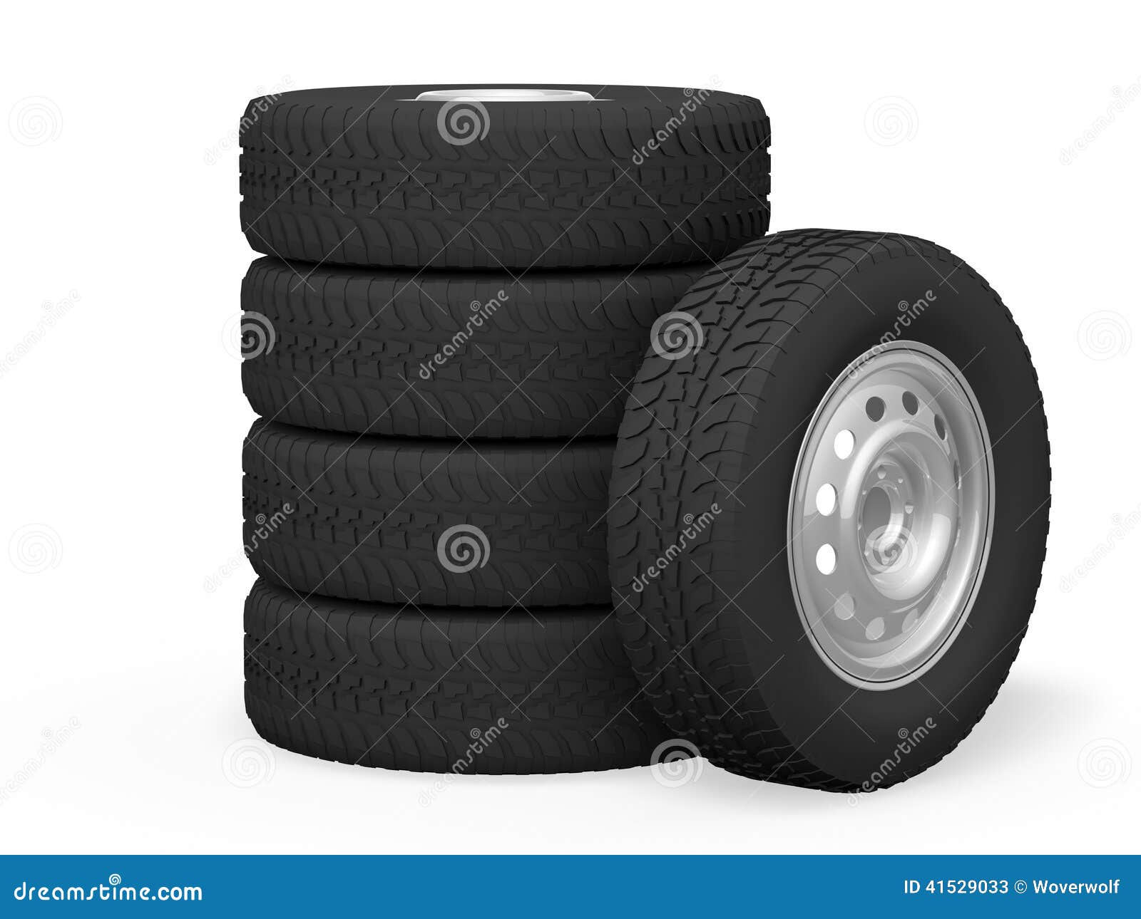 Stack of wheels stock illustration. Illustration of road - 41529033