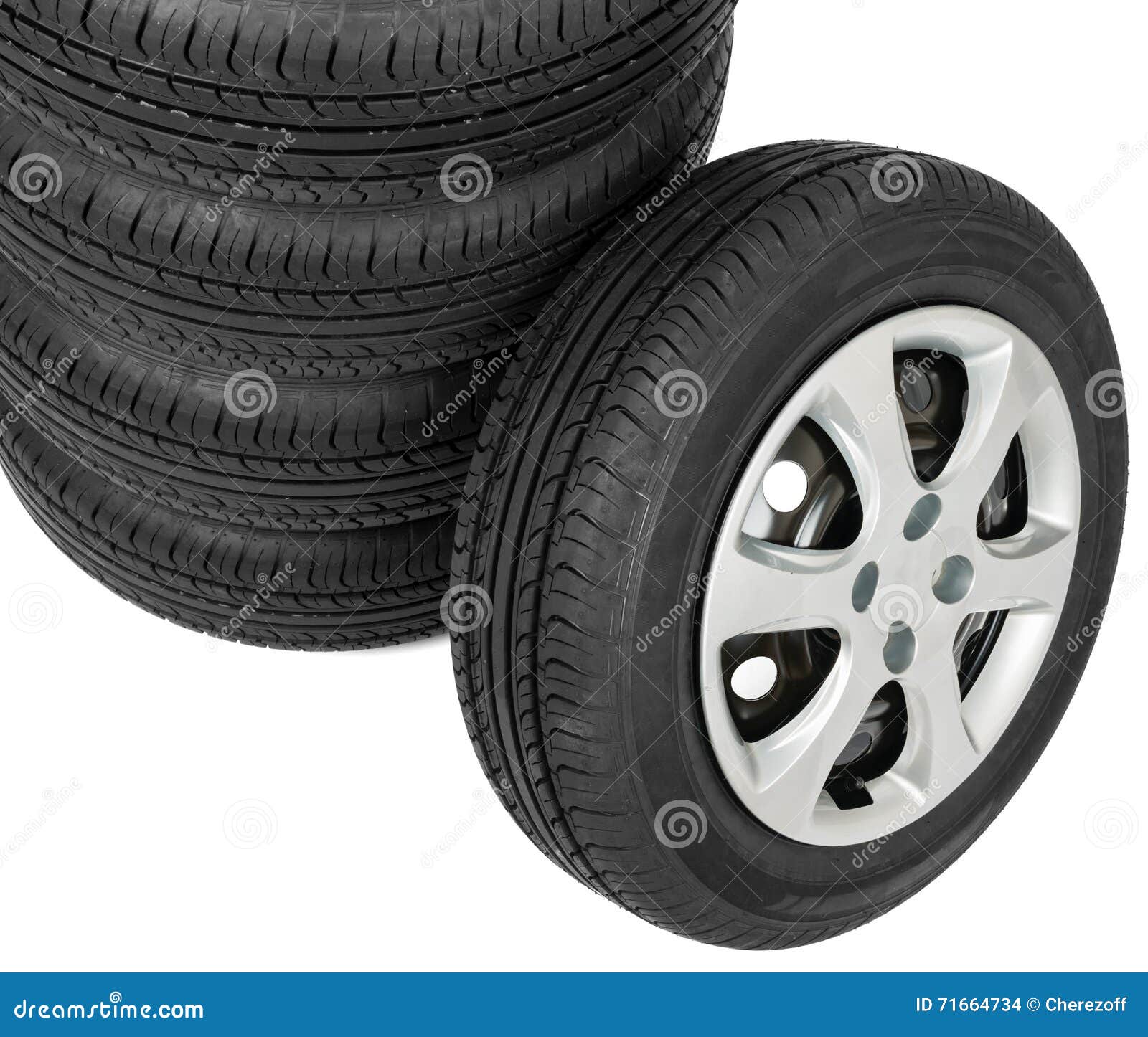 Stack of Wheels on White Background Stock Photo - Image of symbol, auto ...