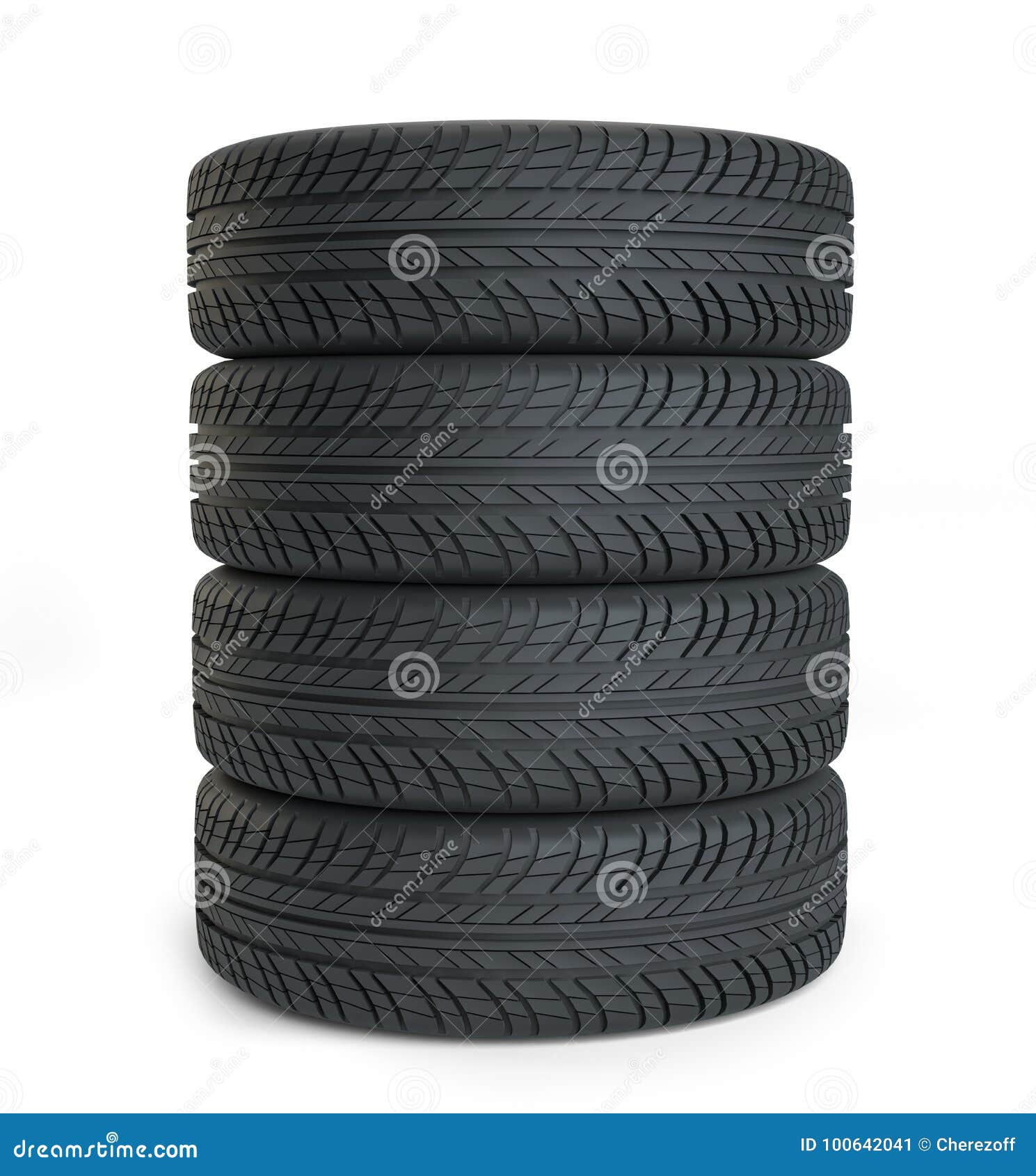 Stack of wheels on white stock illustration. Illustration of pile ...
