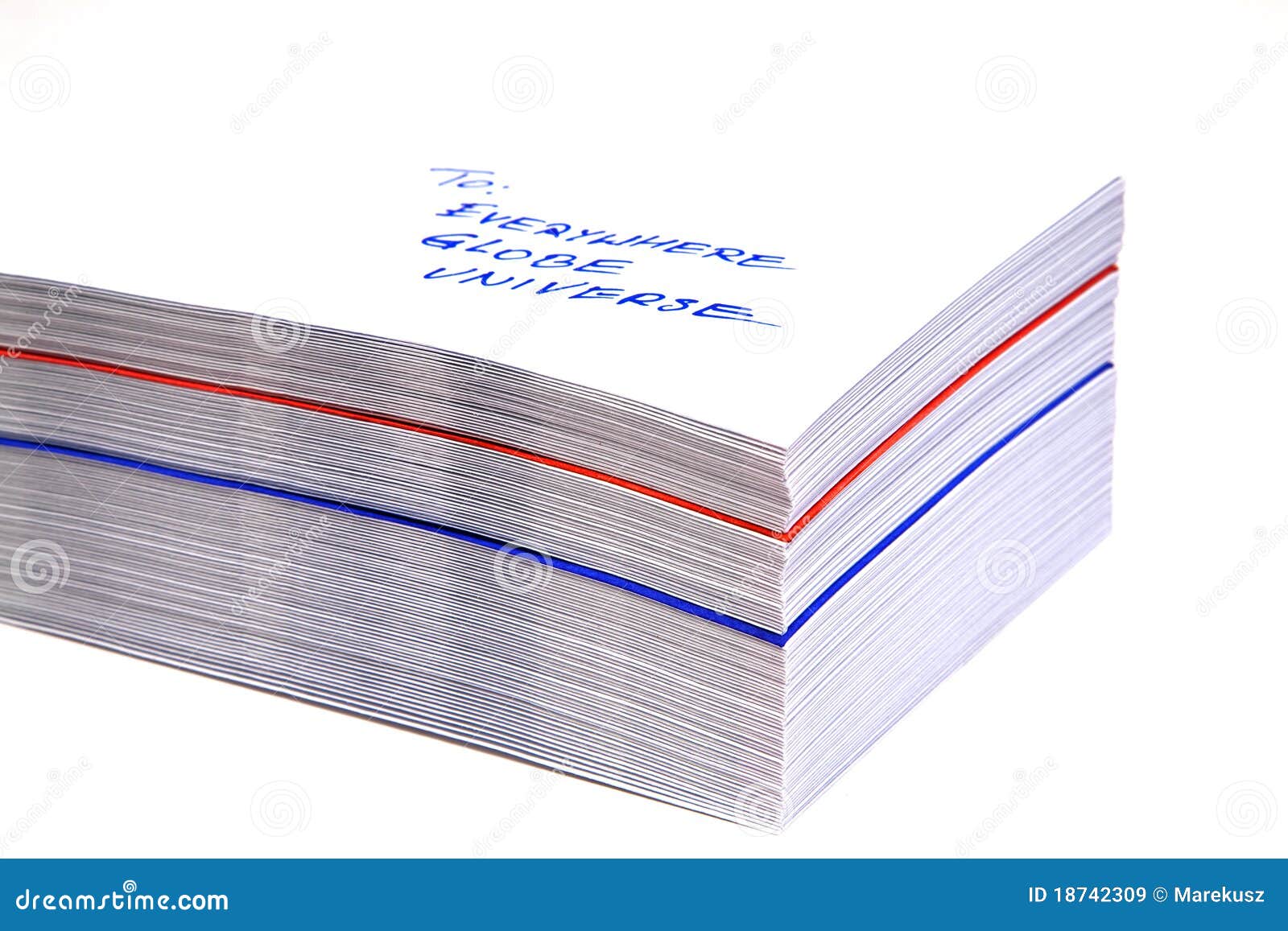 Stack of White Addressed Envelopes Stock Image - Image of email, blank ...