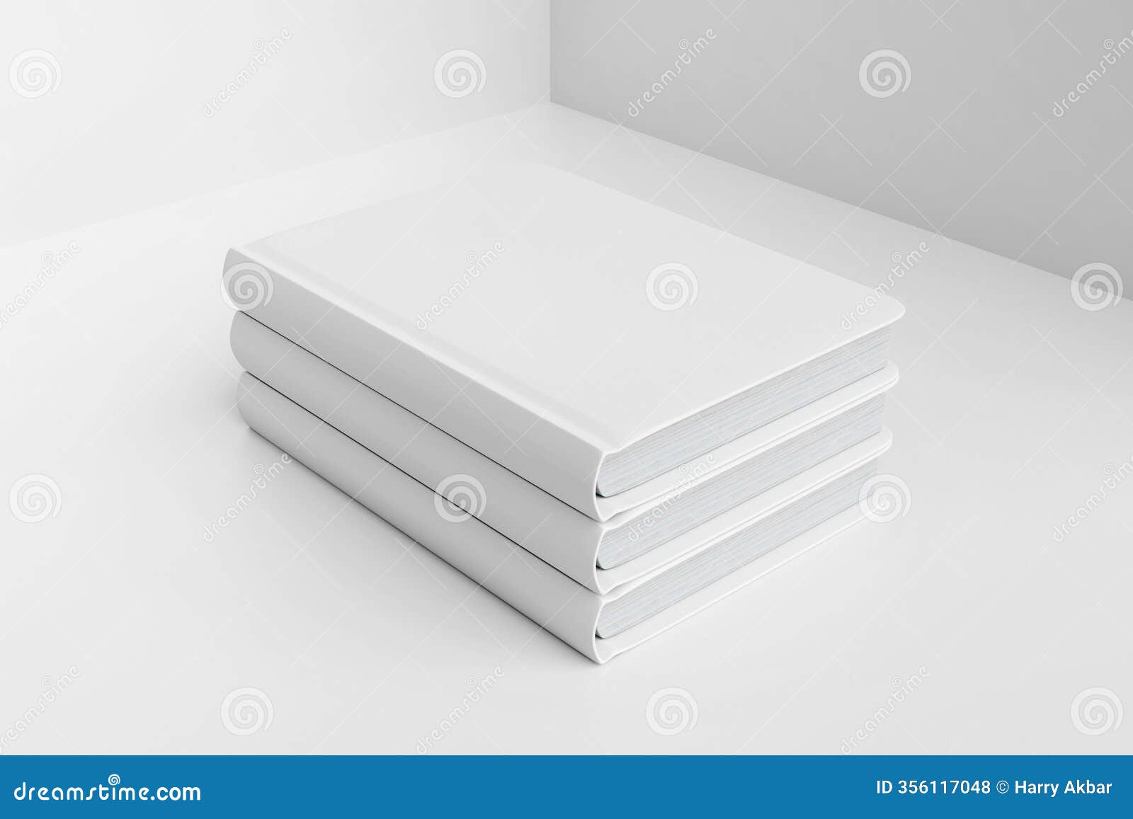 Stack of White Blank Books Displayed on Minimalist Background Stock ...