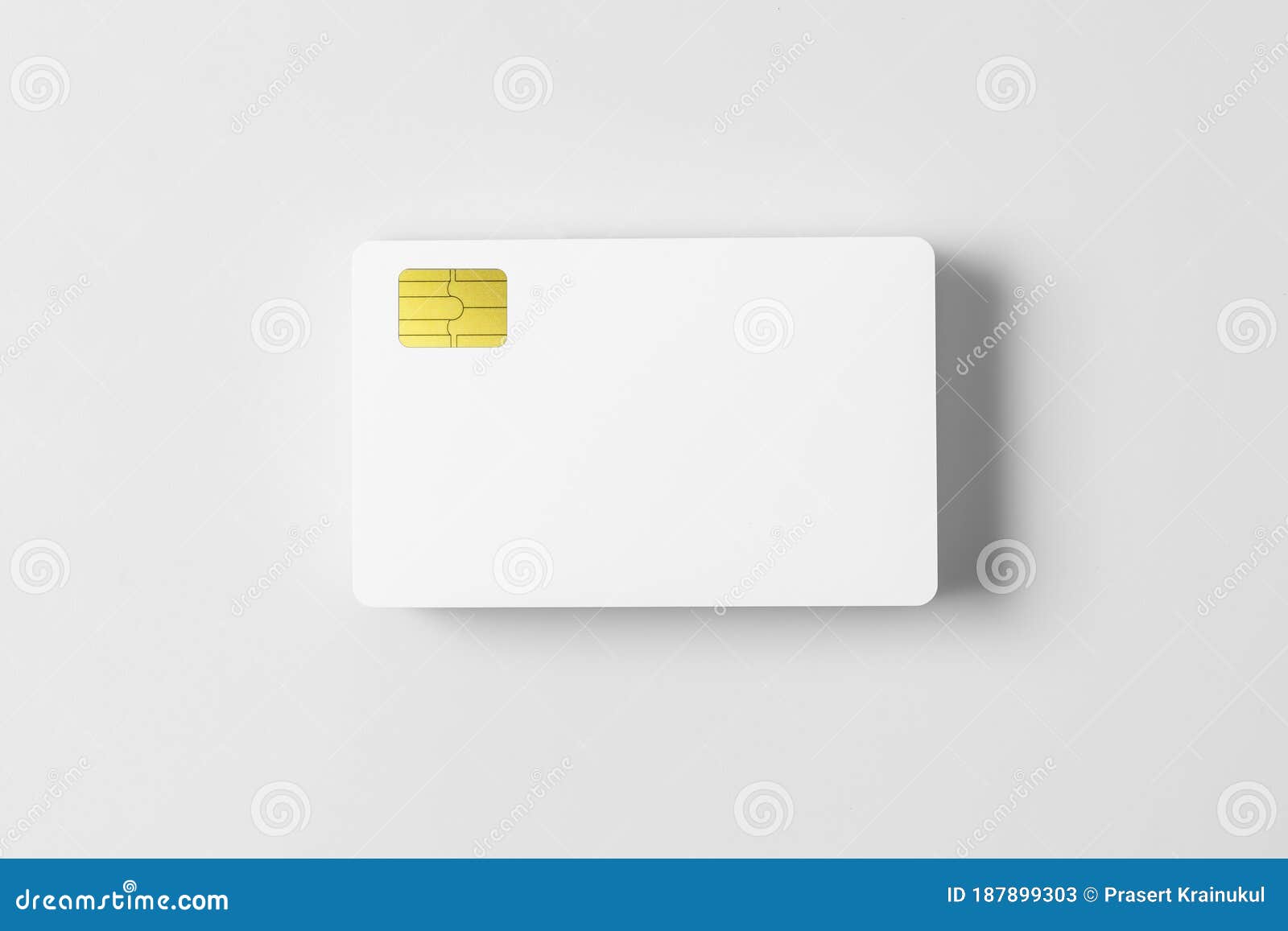 Stack of White Blank Credit Cards Mockup on White Background Stock ...