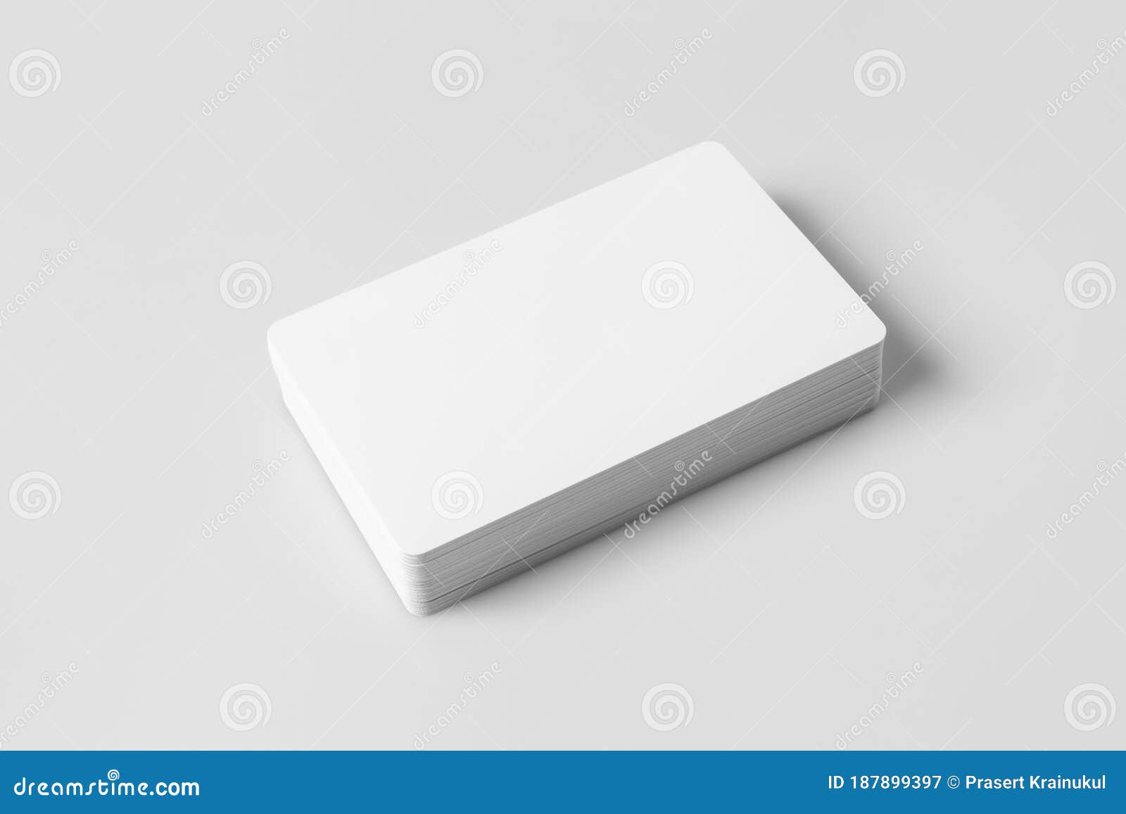 Stack of White Blank Credit Cards Mockup on White Background Stock ...