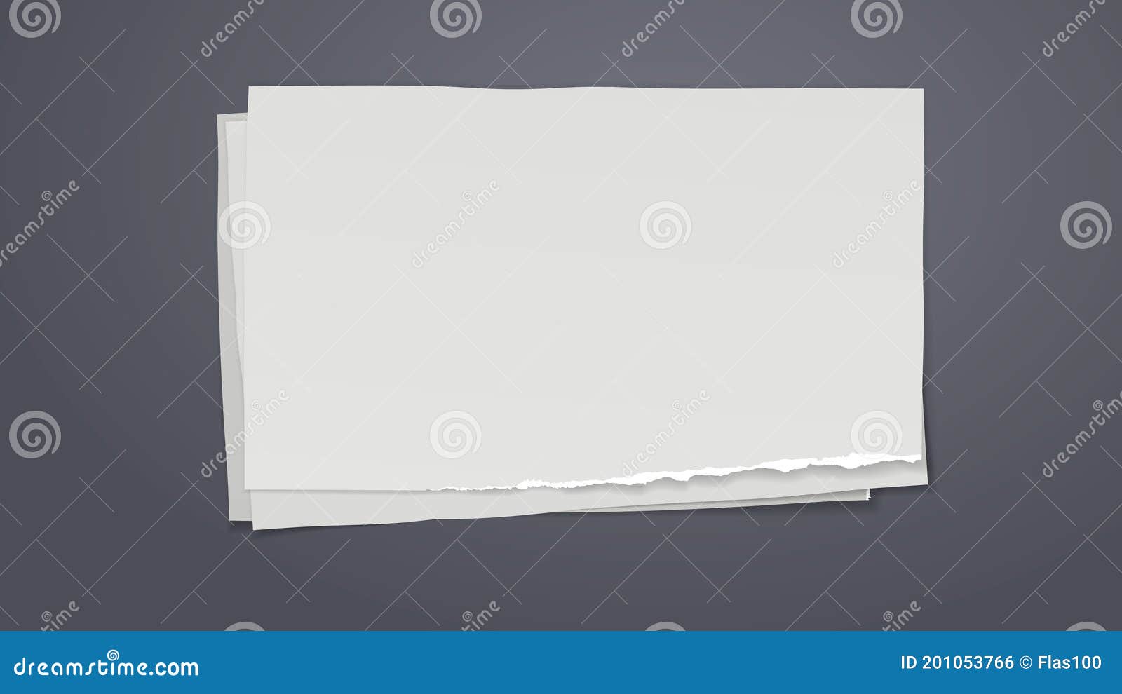 Stack of White Blank, Torn Note, Notebook Paper are on Dark Grey ...