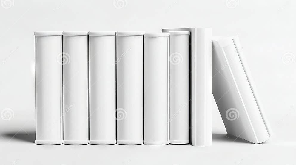 A Stack of White Books Sitting on Top of Each Other Stock Image - Image ...