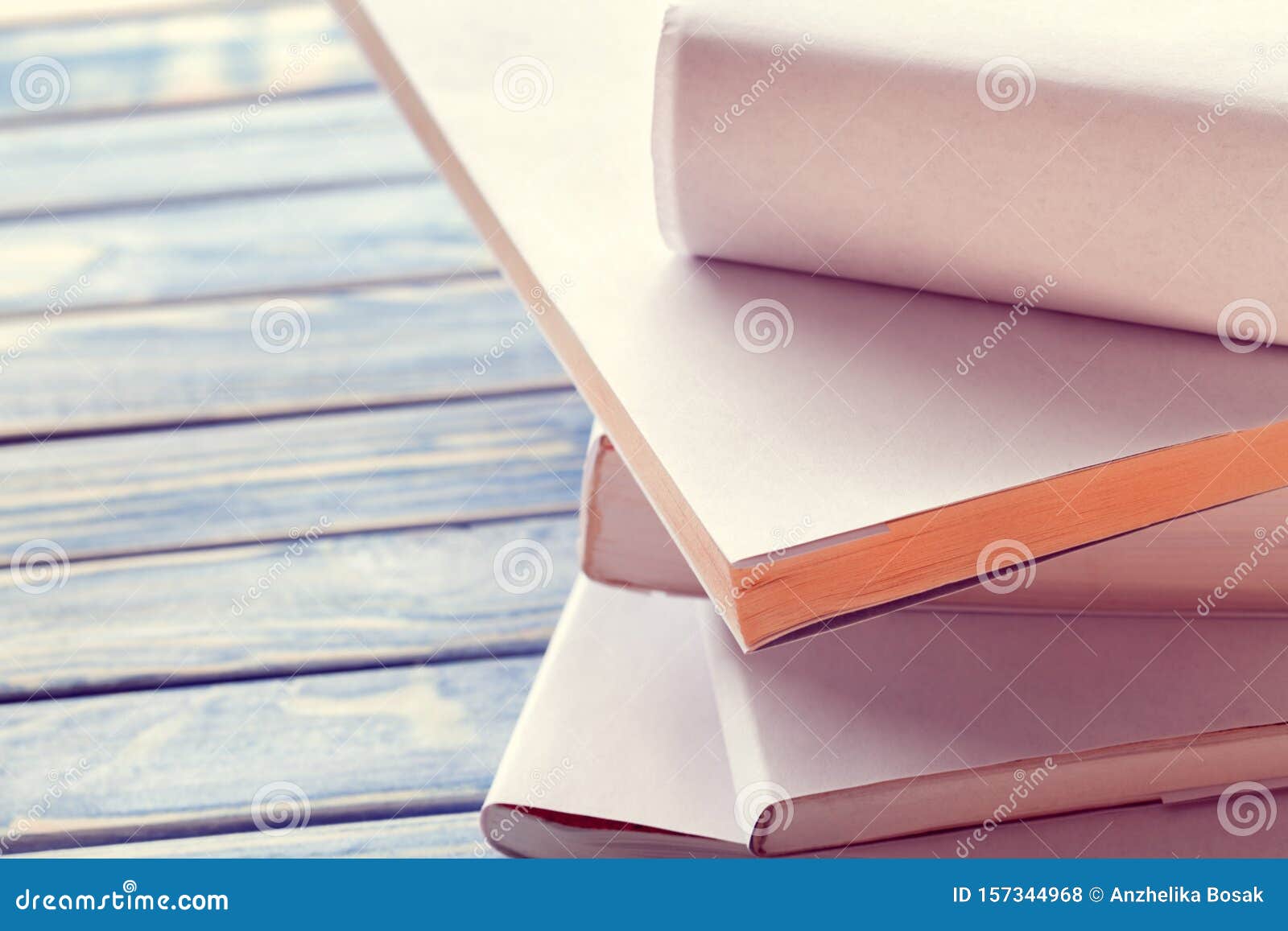 Stack of white books stock photo. Image of office, student - 157344968