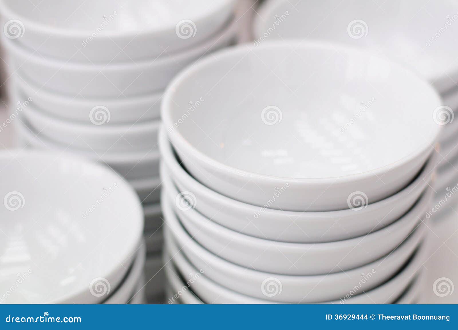Stack of white bowls stock photo. Image of many, concave - 36929444