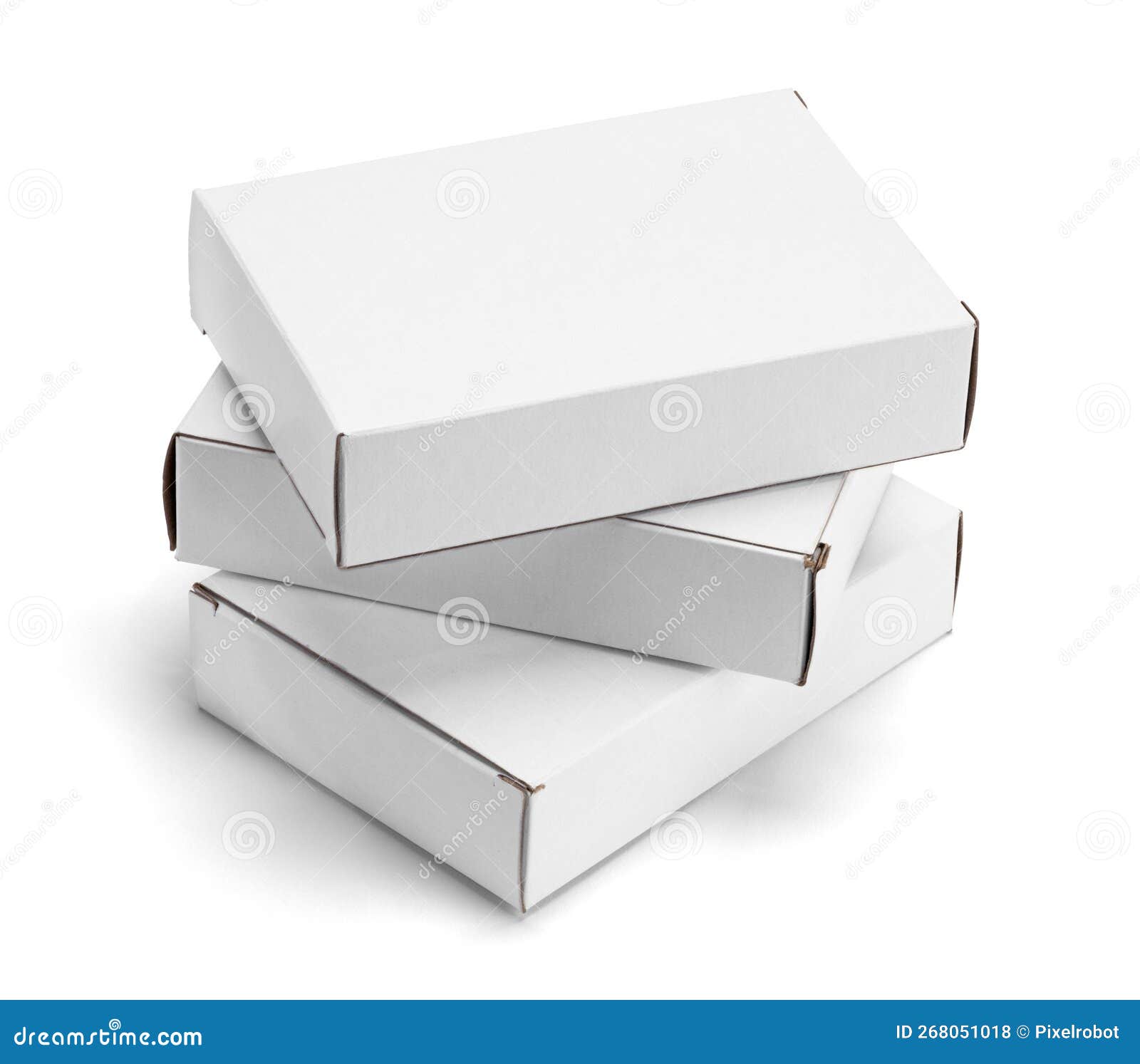 Stack of White Boxes stock photo. Image of space, three - 268051018