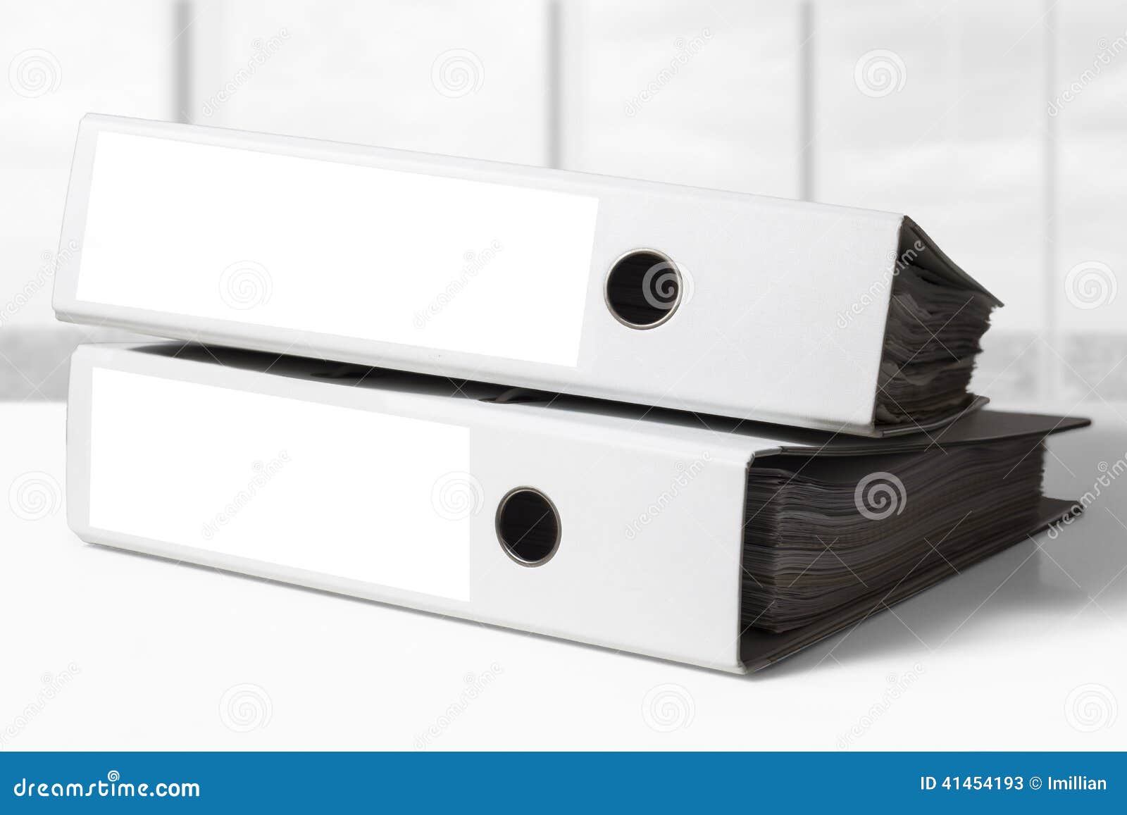 Stack of White Business Binders Stock Image - Image of organisation ...