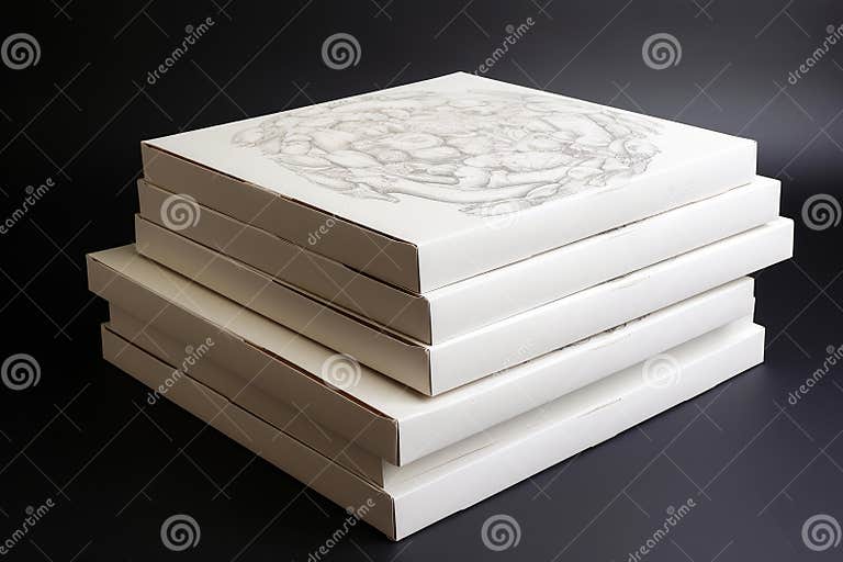 Stack of White Canvas Panels on Dark Background Stock Illustration ...