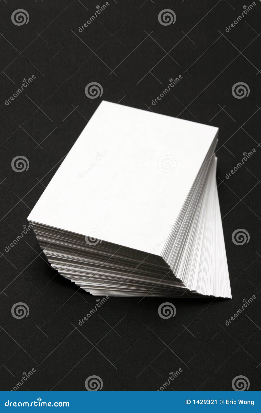 Stack of White cards stock image. Image of announce, card - 1429321