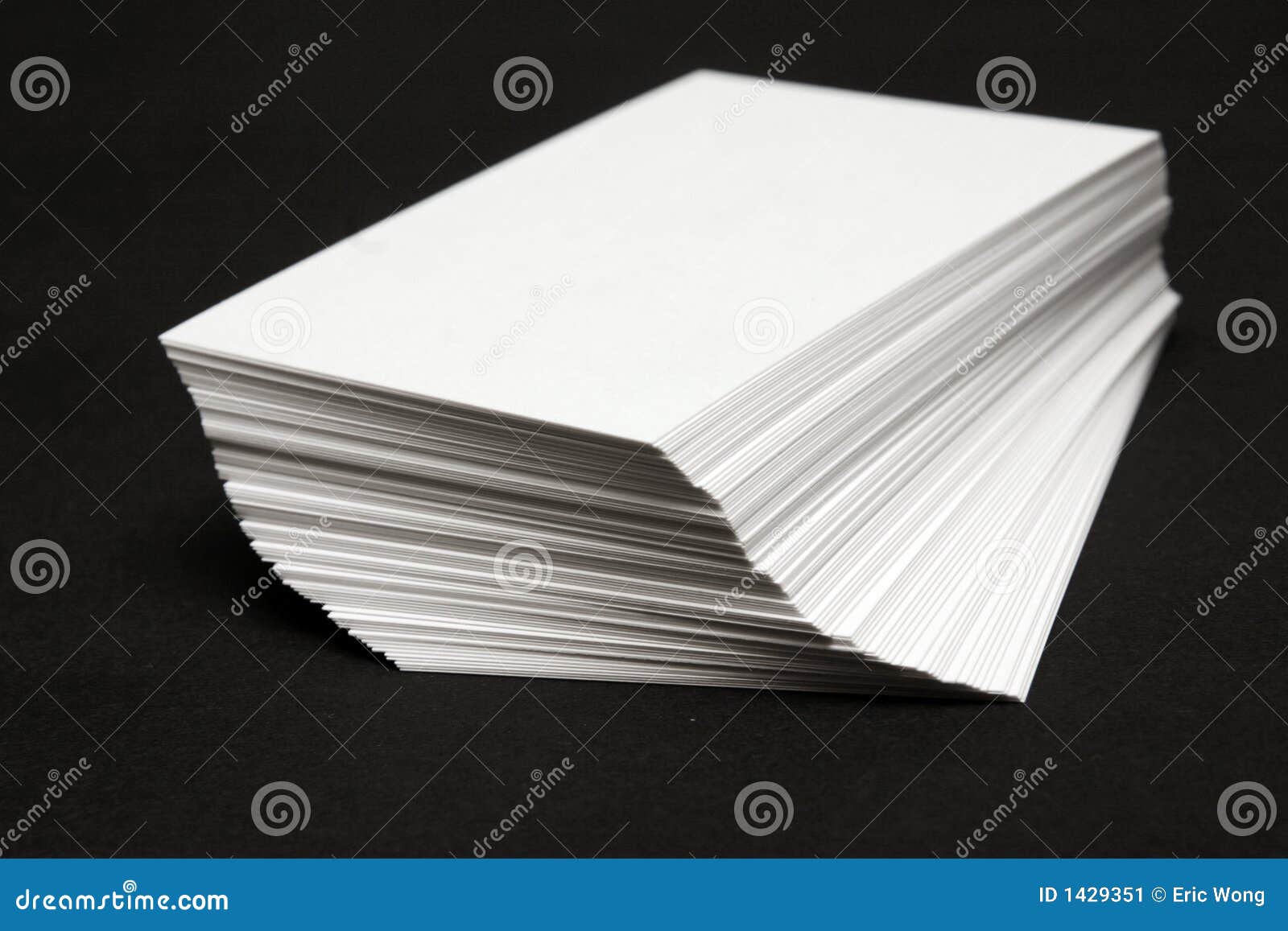 Stack of White cards stock image. Image of clean, introduction - 1429351