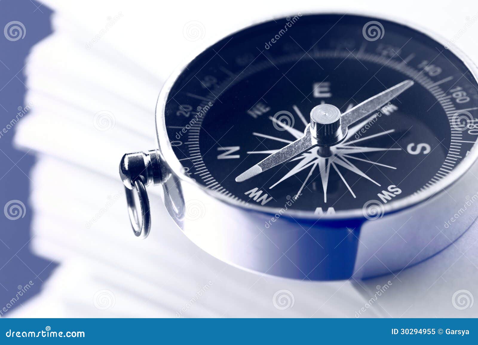 Stack of cards and compass stock image. Image of number - 30294955