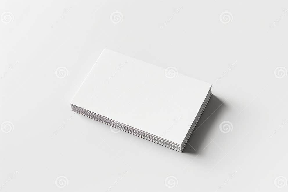 A Stack of White Cards Placed on a Flat Surface, Perfect for Note ...
