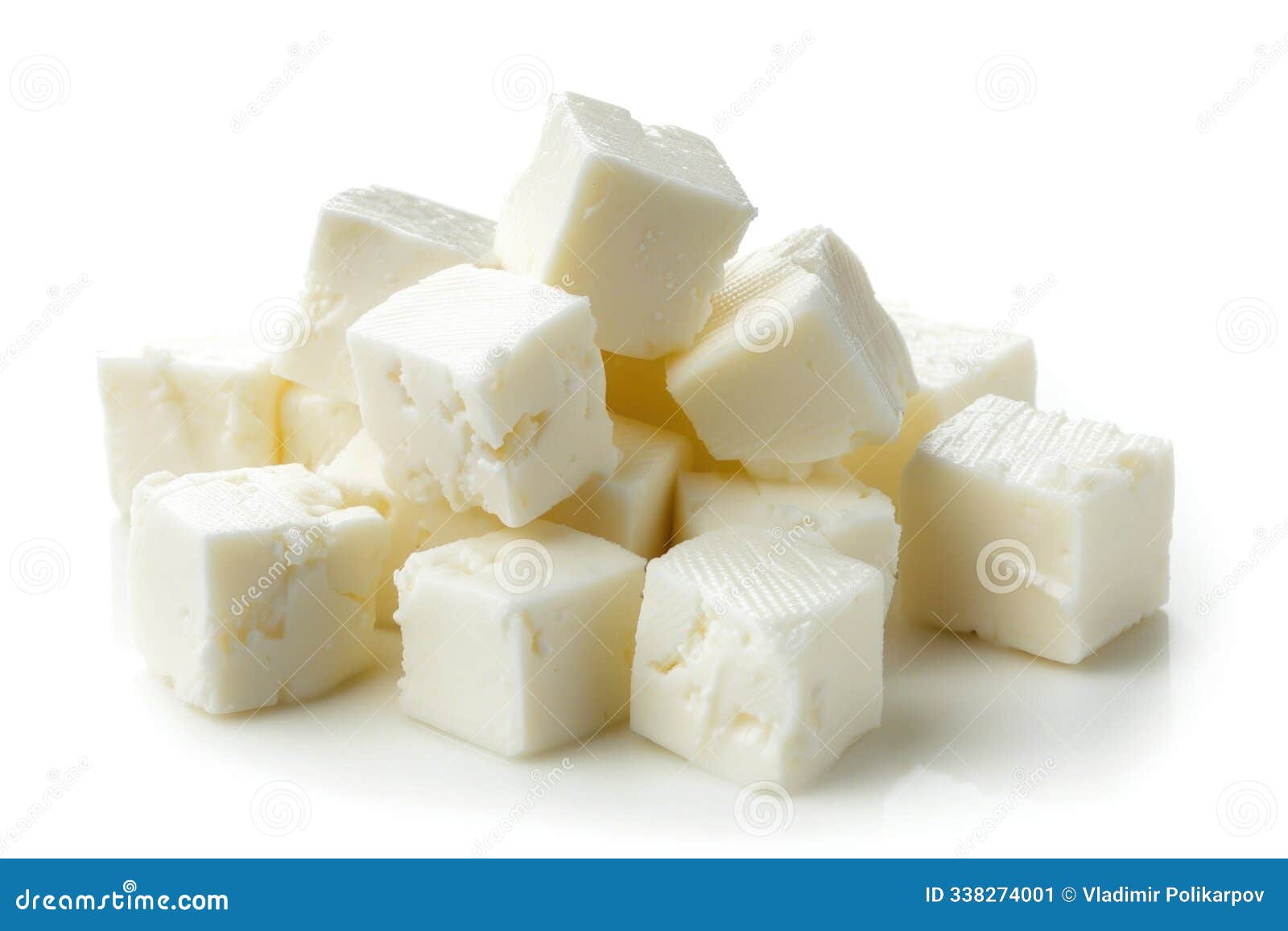 A Stack of White Cheese Cubes, Great for Food Styling or As a ...