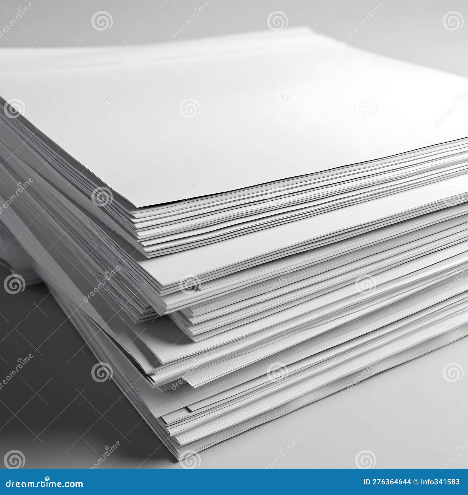 A Stack of White Copy Paper in a Printer Tray Hyper-reali Created with ...
